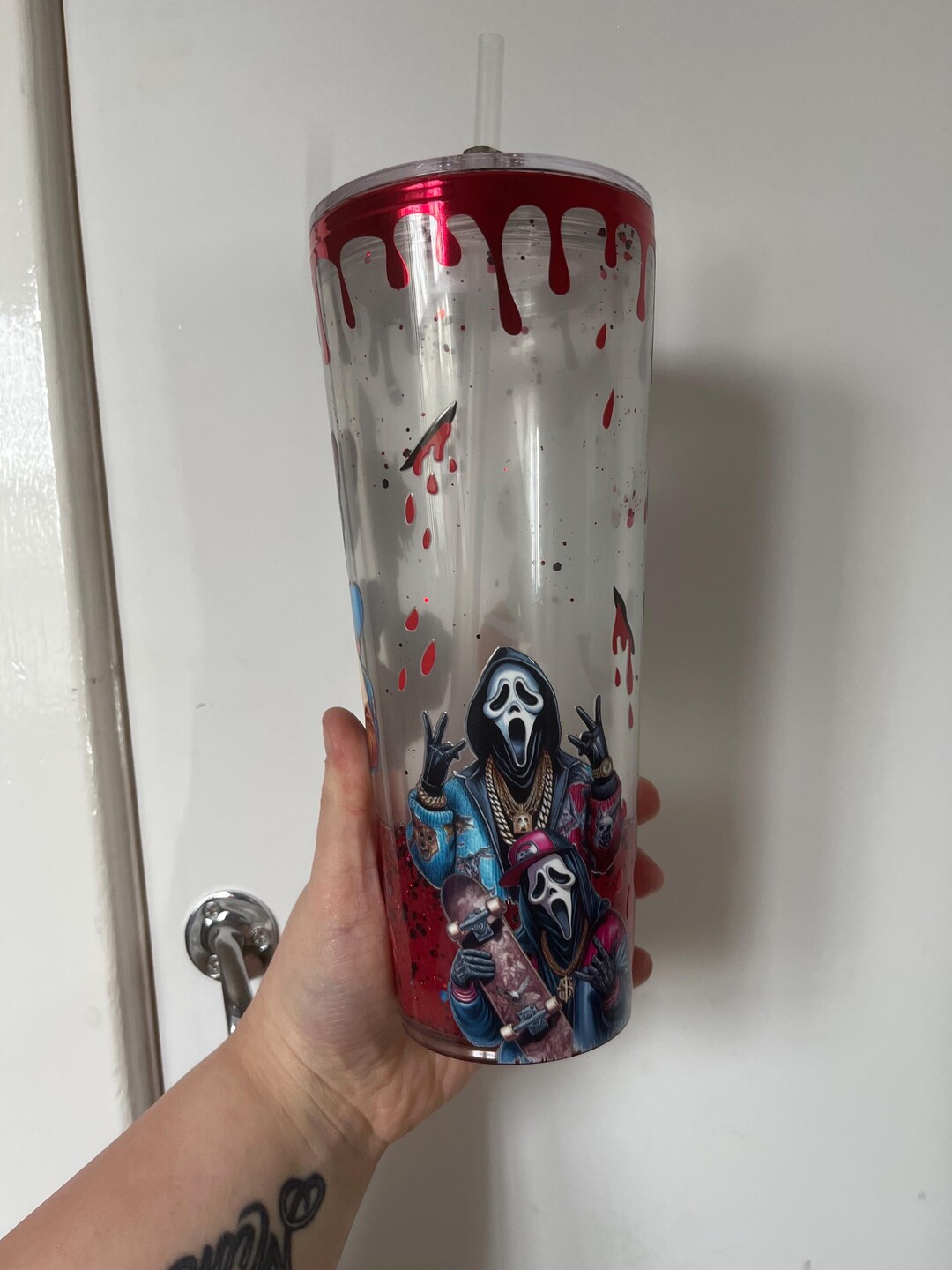 Ghostface | Scream | Horror | 24oz Lava Drip | Glow in the Dark - Etsy