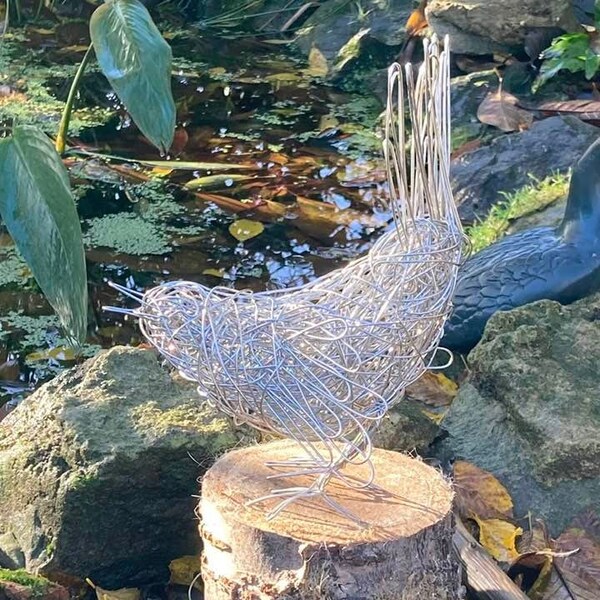 Wire Bird Sculpture - Etsy UK