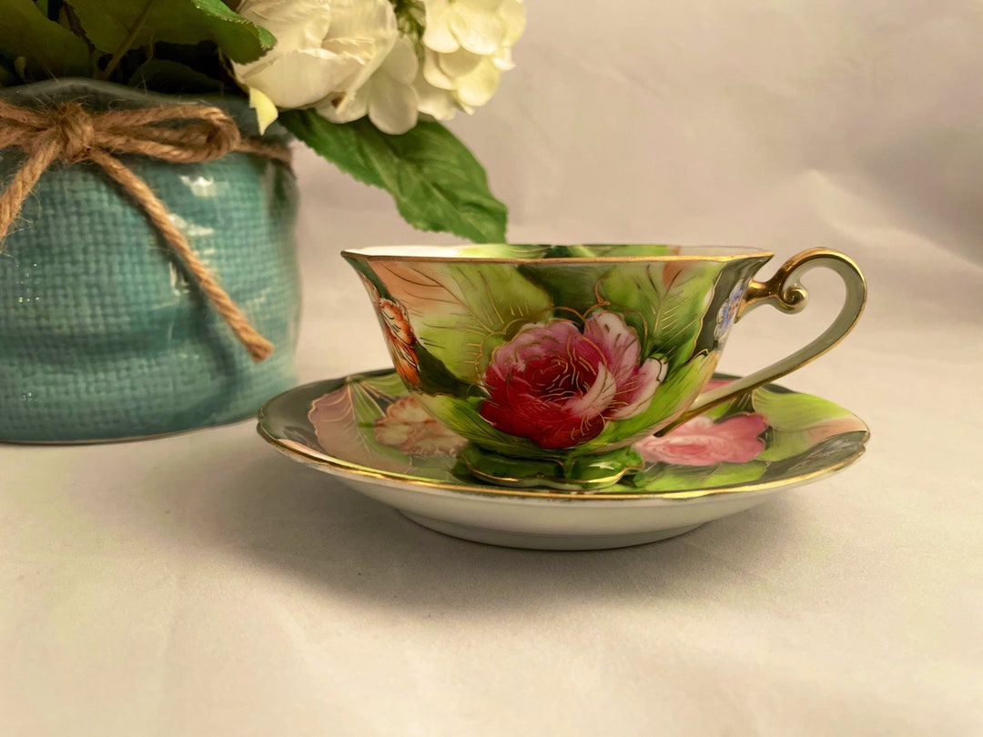 Vintage Chubu China Teacup and Saucer - Etsy