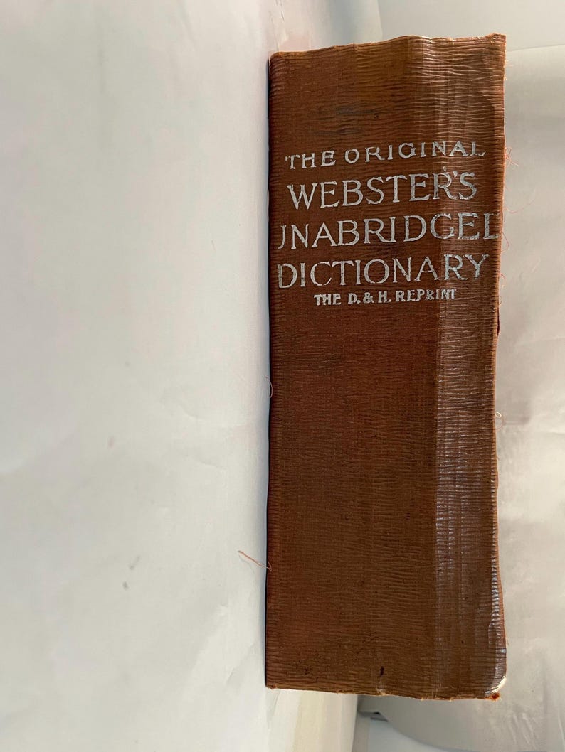 The Original Webster Unabridged Dictionary - Etsy