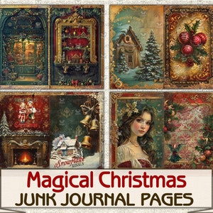 Vintage Magical Christmas Junk Journal Kit,printable Junk Journal Pages ...