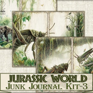 Jurassic World Junk Journal Watercolor Kit Printable Bundle,dinosaurs ...