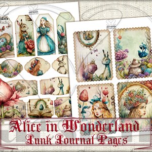 Digital Fairy Tale Kit Junk Journals Page Printables Alice in ...
