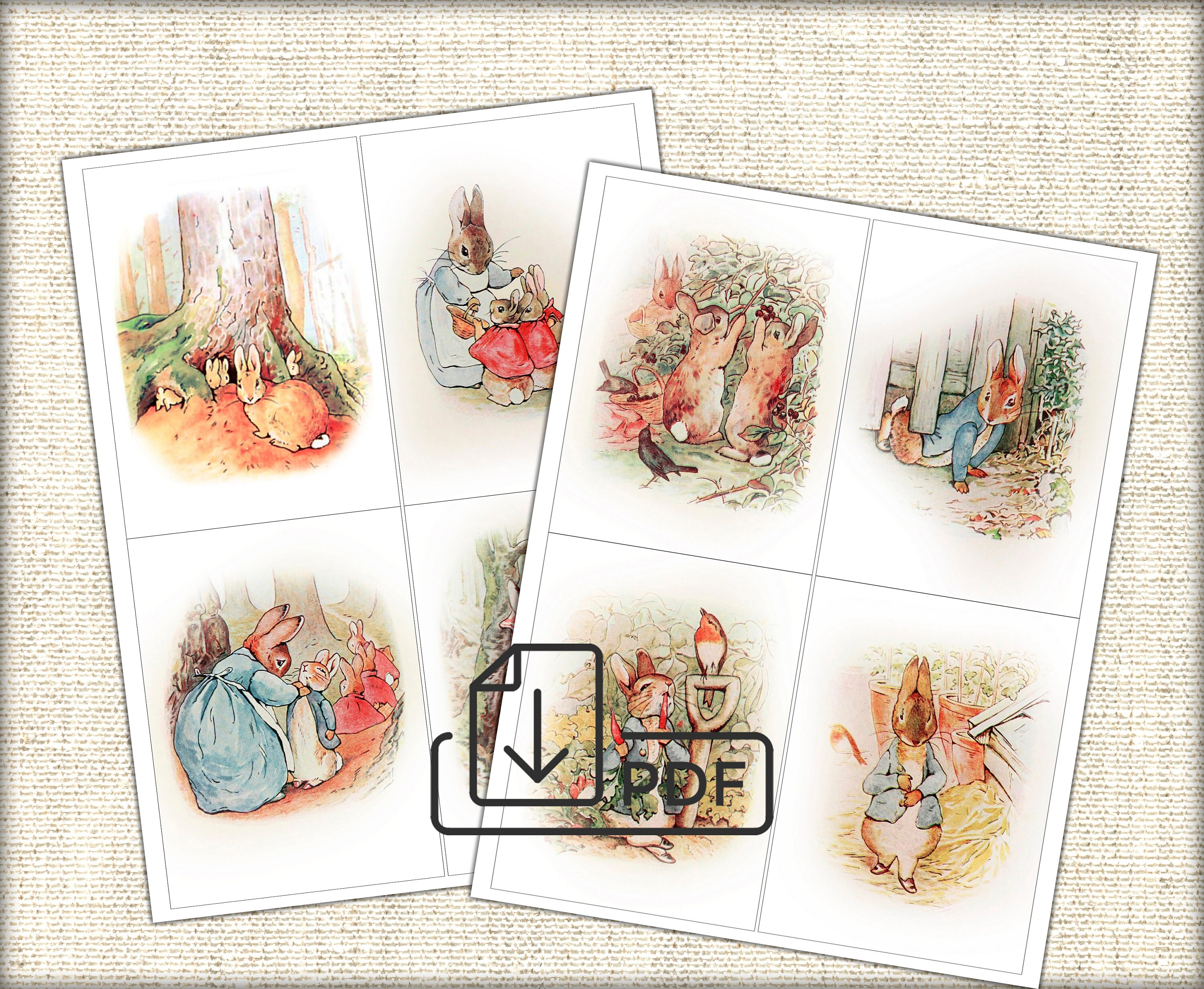 Peter Rabbit 28 Vintage Art Printable Ephemera Pack Classics - Etsy