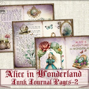 Digital Fairy Tale Kit Junk Journals Page Printables Alice in ...