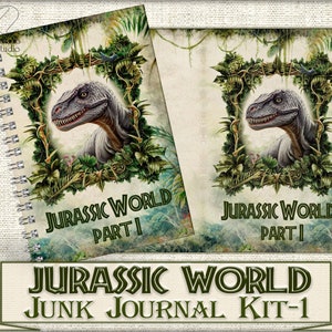 Jurassic World Junk Journal Watercolor Kit-1 Printable,dinosaurs ...