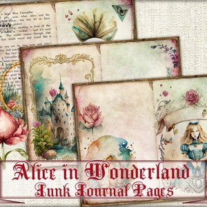 Digital Fairy Tale Kit Junk Journals Page Printables Alice in ...