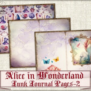 Digital Fairy Tale Kit Junk Journals Page Printables Alice in ...
