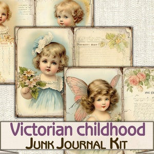 Victorian Children Journal Pages,printable Childhood Junk Journal Kit ...
