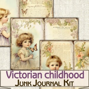 Victorian Children Journal Pages,printable Childhood Junk Journal Kit ...