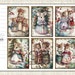 Vintage Christmas Mice,collage Digital Picture Printables Cards Atc ...