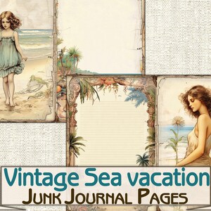 Vintage Sea Vacation Junk Journal Pages,beach Journal Printables - Etsy