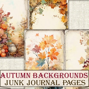Autumn Blank Background Junk Journal Pages,fall Background Printables-2 ...