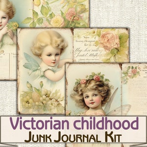 Victorian Children Journal Pages,printable Childhood Junk Journal Kit ...