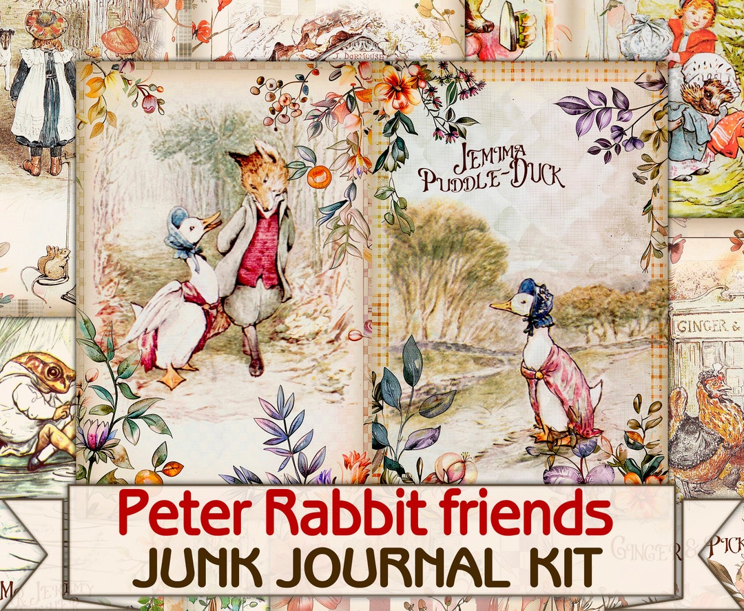 Peter Rabbit Friends Beatrix Potter Junk Journal Pages,fantasy Fairy ...