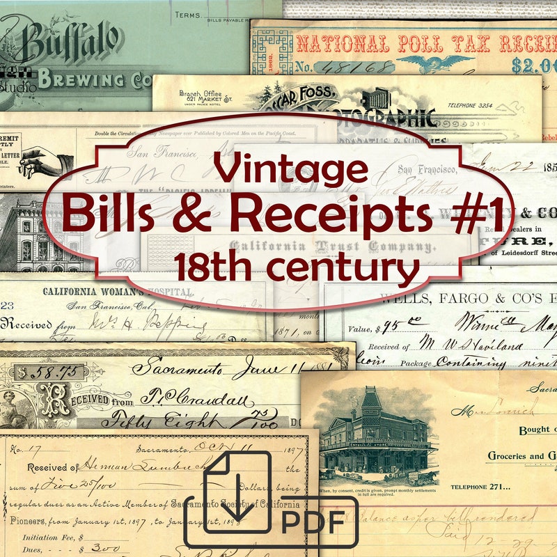Old Receipts - Etsy