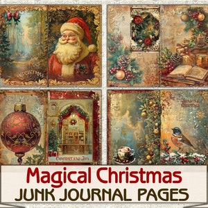 Vintage Magical Christmas Junk Journal Kit,printable Junk Journal Pages ...