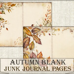 Autumn Blank Background Junk Journal Pages,fall Background Printables ...
