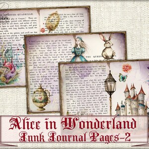 Digital Fairy Tale Kit Junk Journals Page Printables Alice in ...