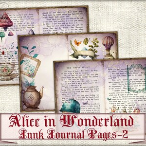 Digital Fairy Tale Kit Junk Journals Page Printables Alice in ...
