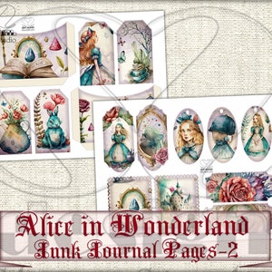 Digital Fairy Tale Kit Junk Journals Page Printables Alice in ...