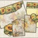 SUNFLOWER Digital Envelopes Template Sheet Set Envelope,tags&cards - Etsy