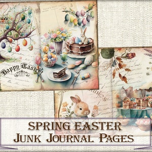 Spring Easter Junk Journal Pages,digital Picture Collage Printable - Etsy