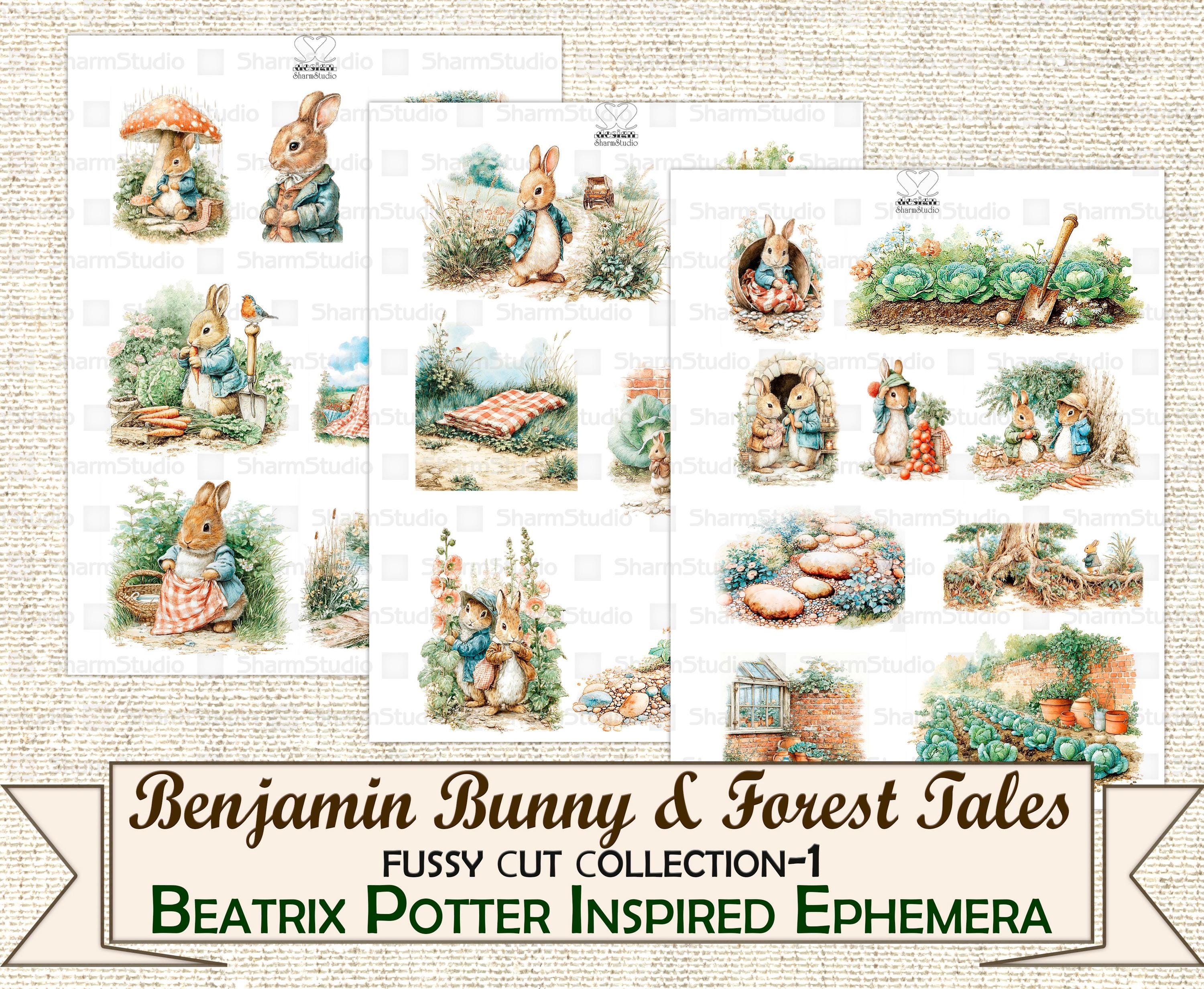 Beatrix Potter Inspired Ephemera: Benjamin Bunny & Forest Tales Fussy ...