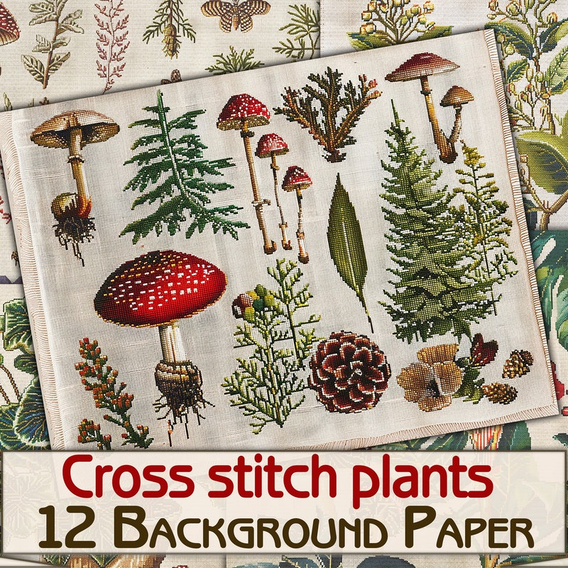 Botany Cross Stitch - Etsy