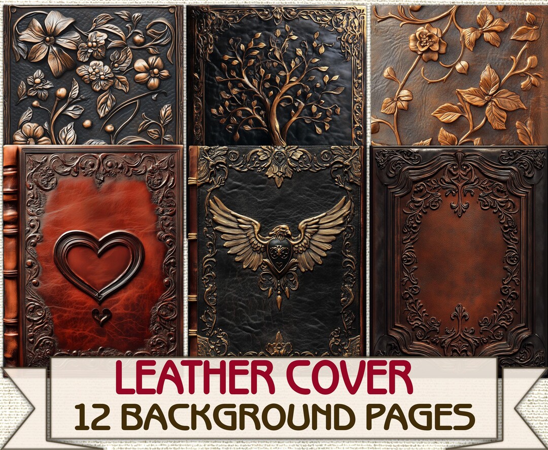Leather Book Cover Papers Scrapbooking,texture of Embossed Leather With ...
