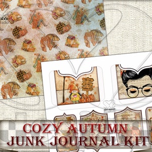 Cozy Autumn Junk Journal Collage Pages,digital Kit Picture Collage,fall ...