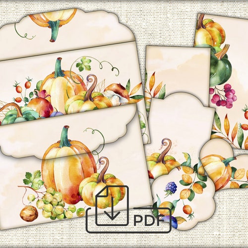 LAVENDER Digital Envelopes Template Sheet Set - Etsy