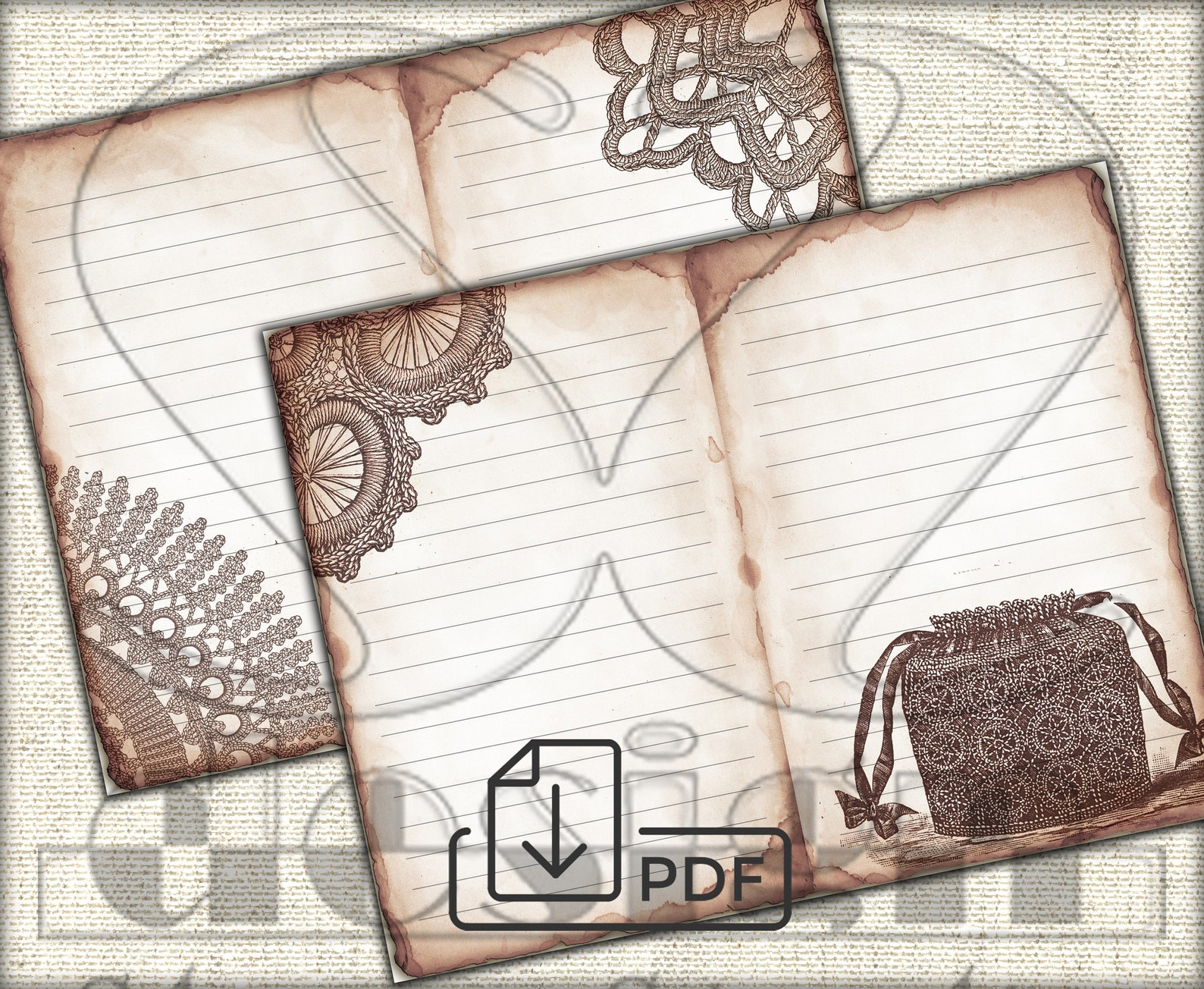 CROCHET Junk Journal Kithome Crafts Picture Collage Pages - Etsy