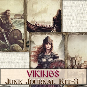 Vintage Vikings Junk Journal Watercolor Kit-3 Printableviking - Etsy