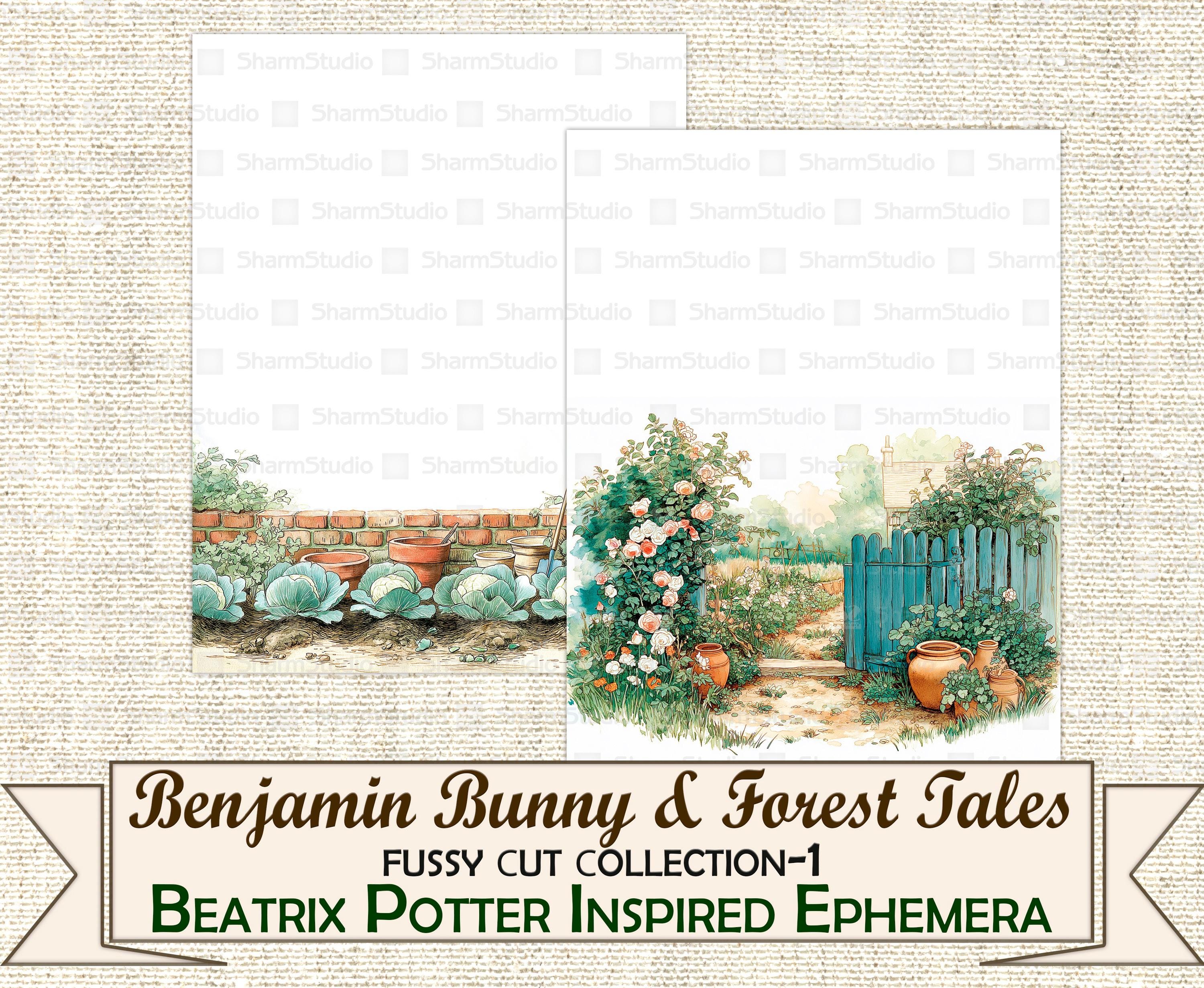 Beatrix Potter Inspired Ephemera: Benjamin Bunny & Forest Tales Fussy ...