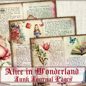 Digital Fairy Tale Kit Junk Journals Page Printables Alice in ...