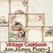 Vintage Cookbook Junk Journal,cooking Pages Printable,old Recipe Book ...