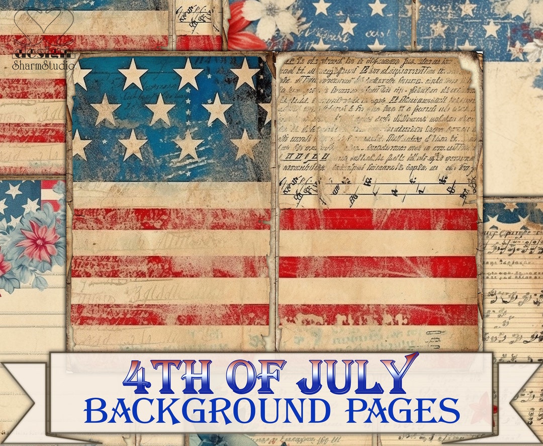 Vintage Independence Day,4th of July,patriotic America,collage Digital ...