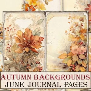Autumn Blank Background Junk Journal Pages,fall Background Printables-2 ...