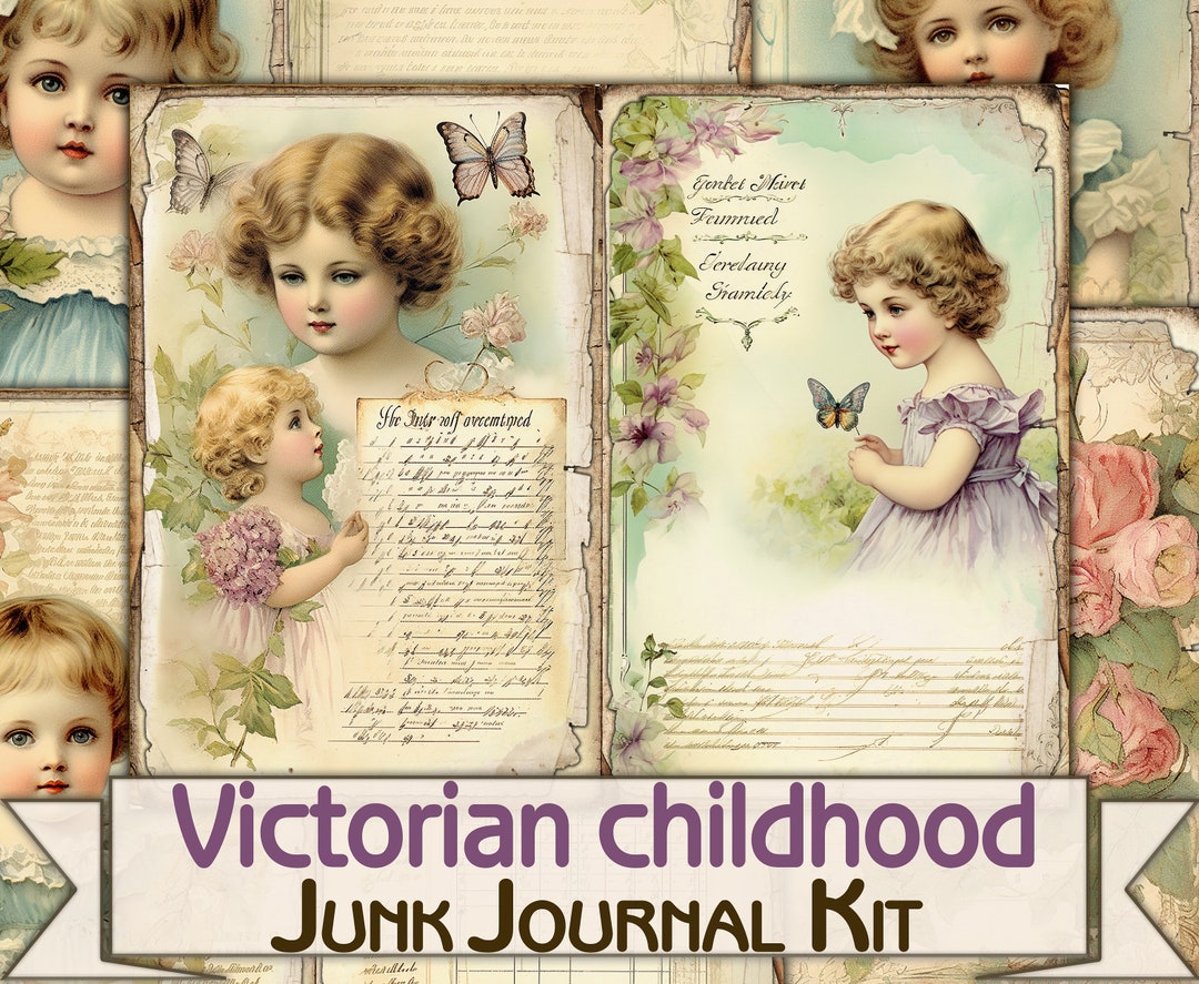 Victorian Children Journal Pages,printable Childhood Junk Journal Kit ...