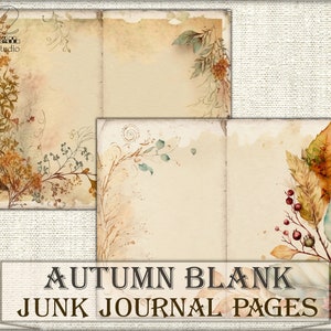 Autumn Blank Background Junk Journal Pages,fall Background Printables ...