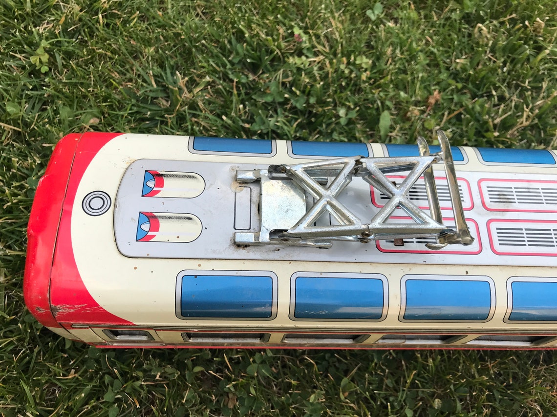Vintage Tin Train Rare Tin Train Japan Tin Toy Train From - Etsy