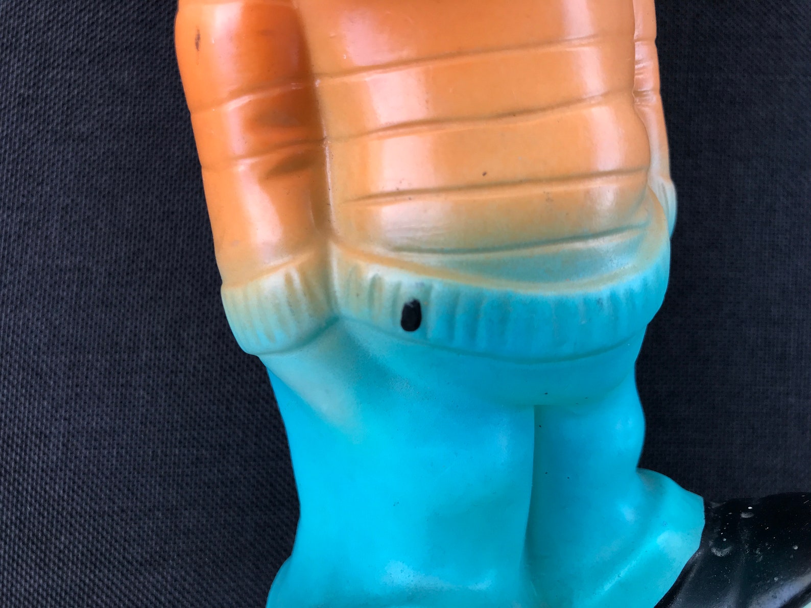 Vintage Rubber Toy Boy, Rubber Boy With Red Hat, Retro Rubber Figure ...