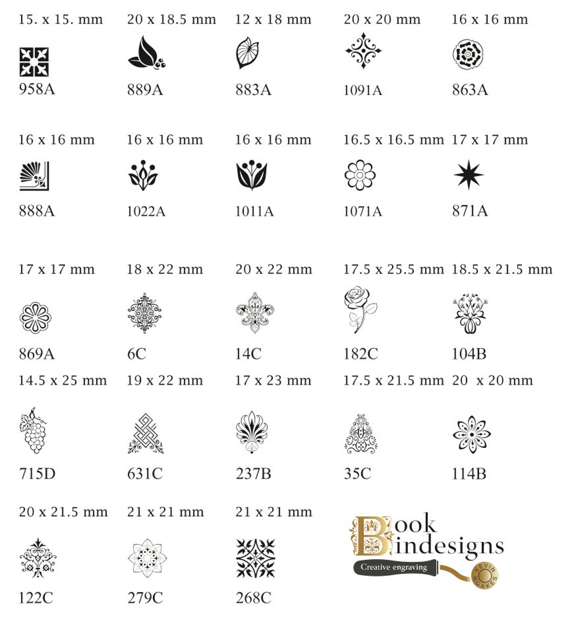 Bookbinding Hand Tools for Use on Leathercrafts, Pottery Stamps, Makers ...