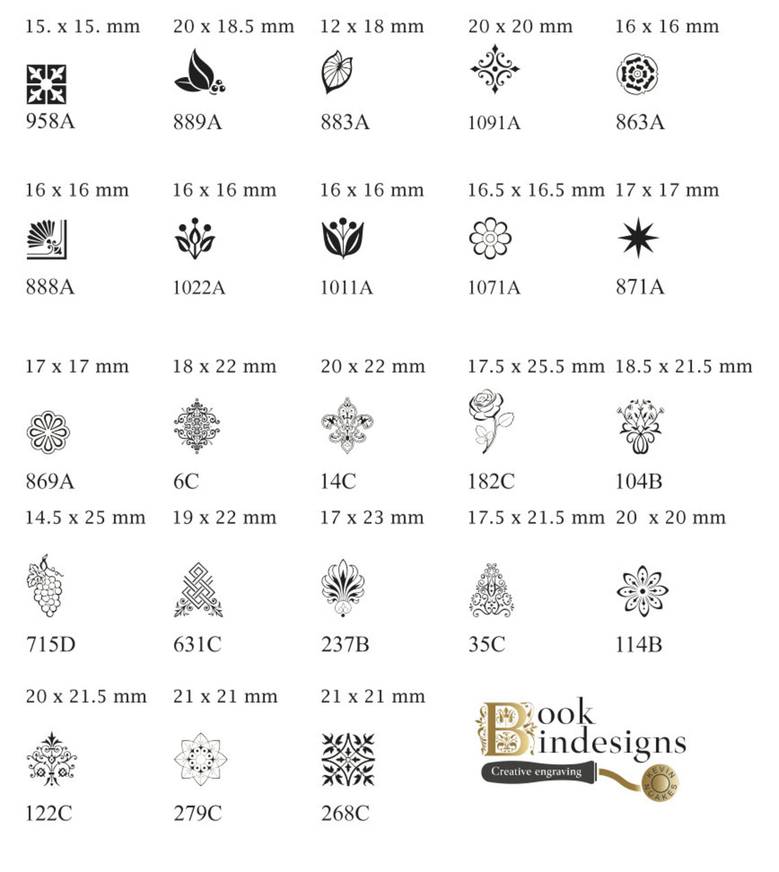 Bookbinding Hand Tools for Use on Leathercrafts, Pottery Stamps, Makers ...