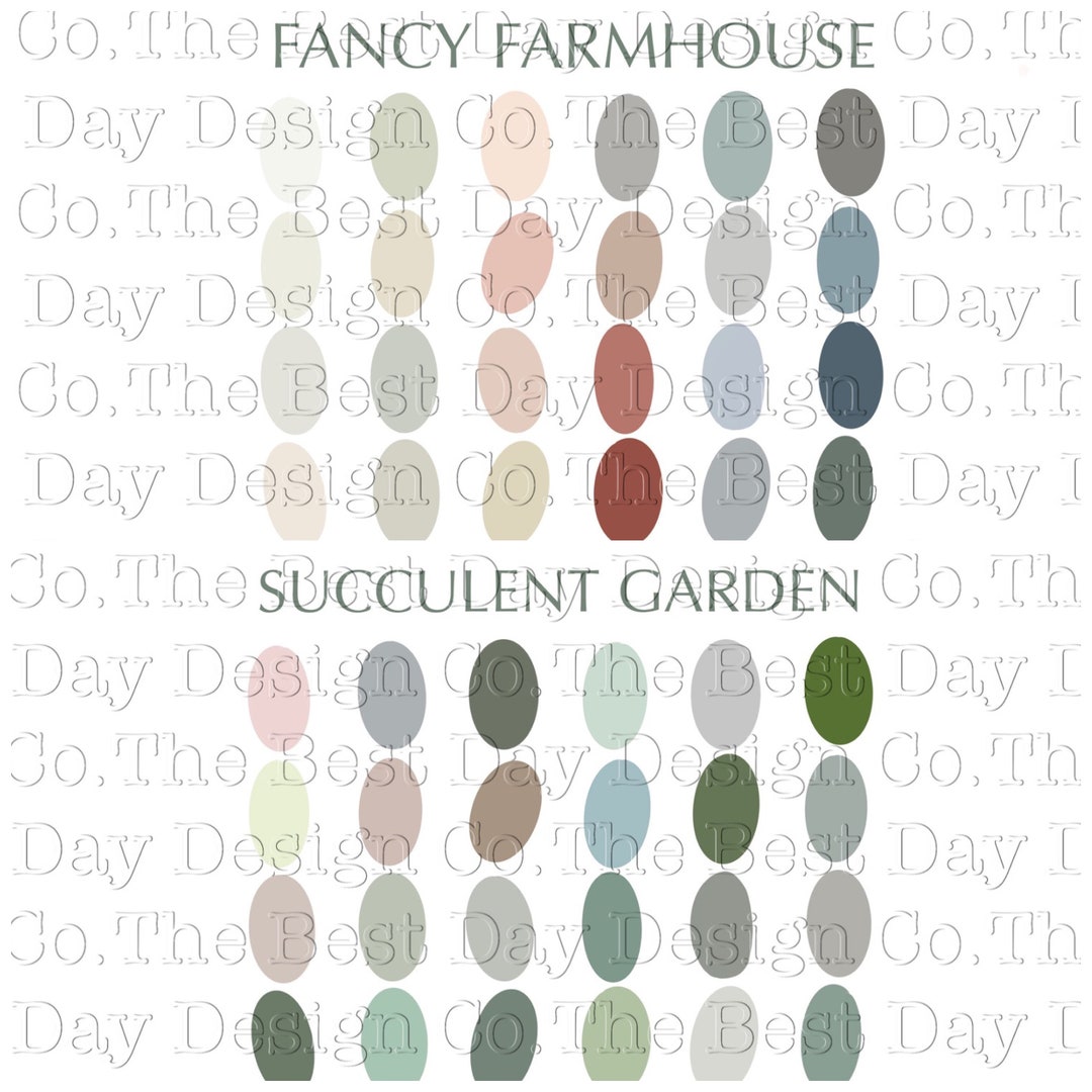 Fancy Farmhouse & Succulent Garden Procreate Color Palettes / Instant ...