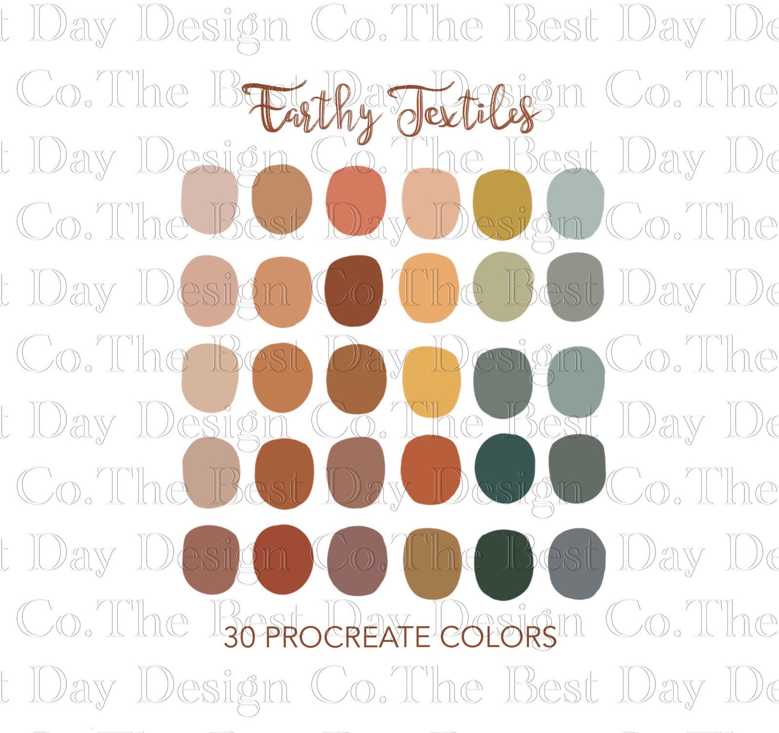 Earthy Textiles Procreate Color Palette / Instant Download - Etsy