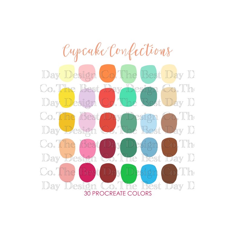 Cupcake Confections Procreate Color Palette / Instant Download - Etsy