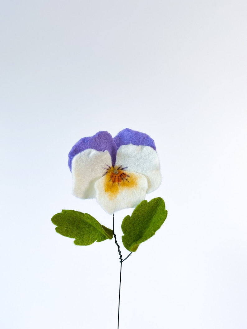 Pansy Stem | Felt Artificial Flower - Etsy