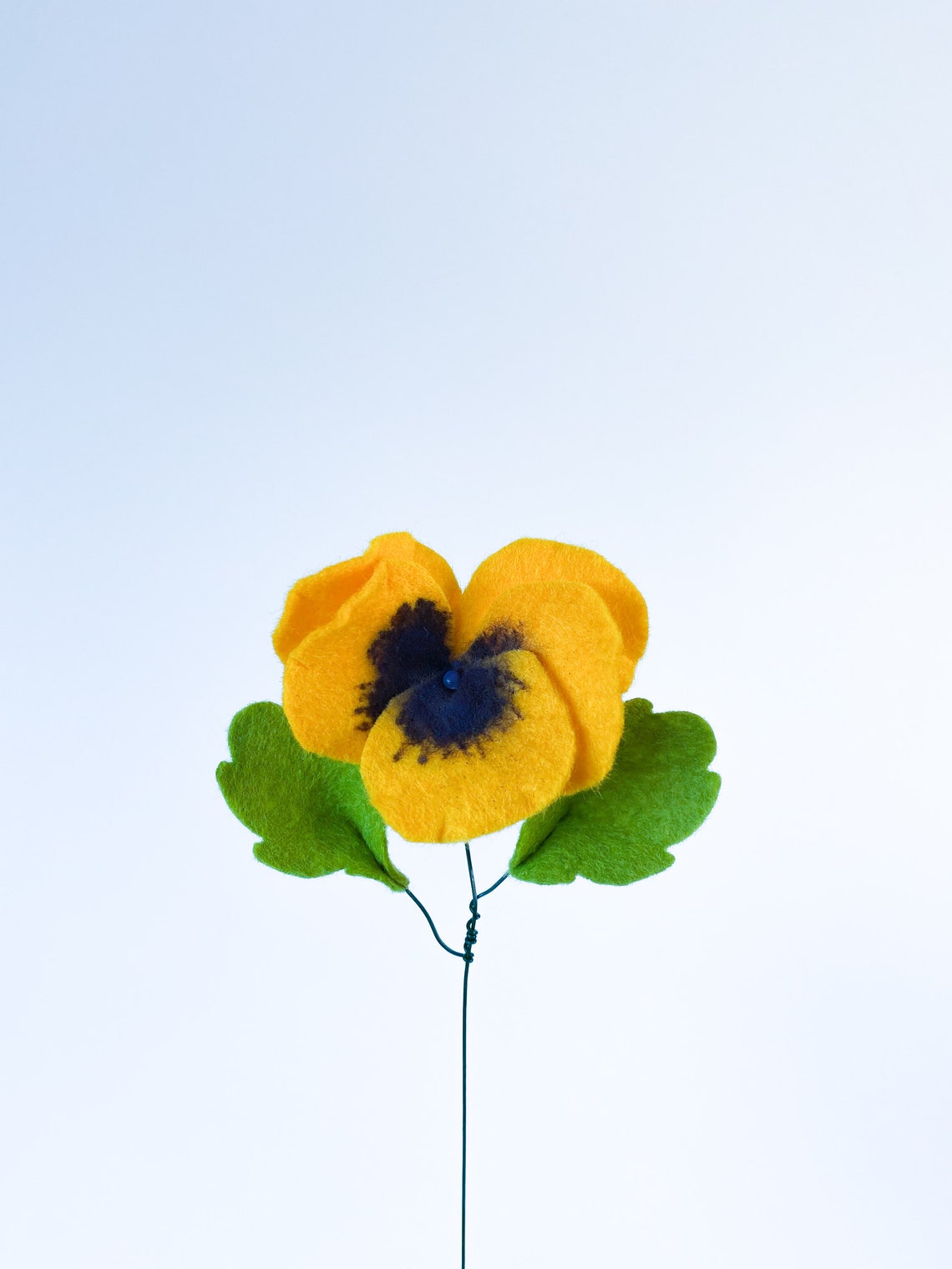 Pansy Stem Felt Artificial Flower | Etsy